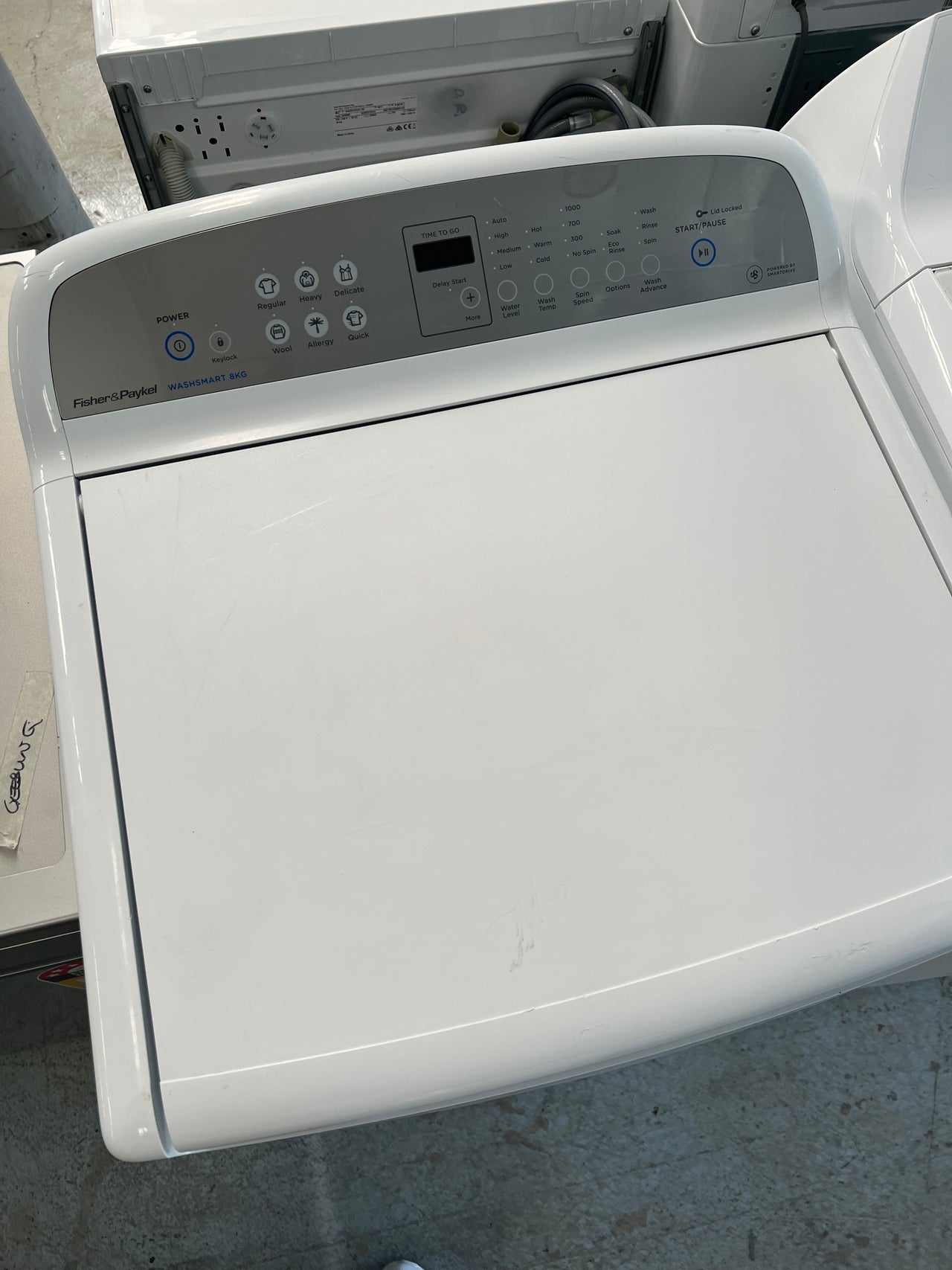 Second hand Fisher&Paykel 8kg Top Load Washing Machine WA8060G1 ...