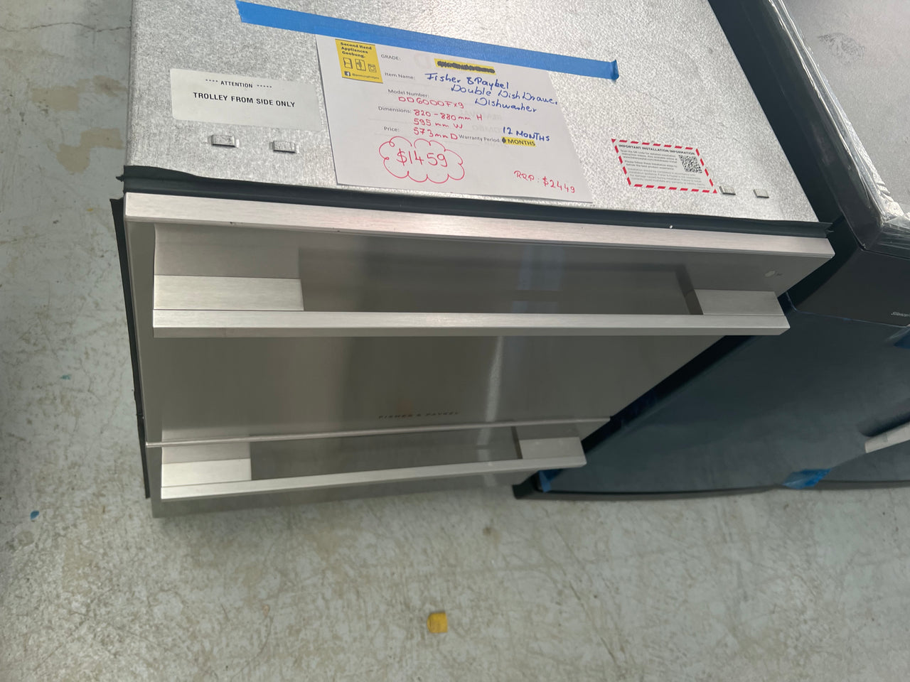 Factory second Fisher & Paykel Double Dishdrawer DD60DDFX9 | Second ...